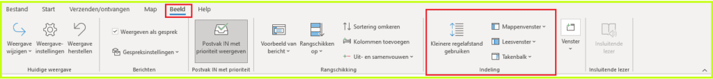 OUTLOOK - GUI - Indeling | Learningfever, proud to be ahead