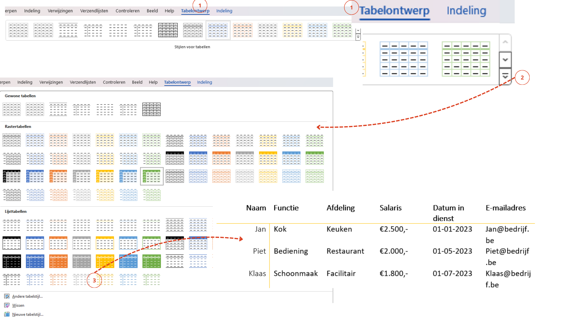 Snel je tabel opmaken met Stijlen voor tabellen | Learningfever, proud ...